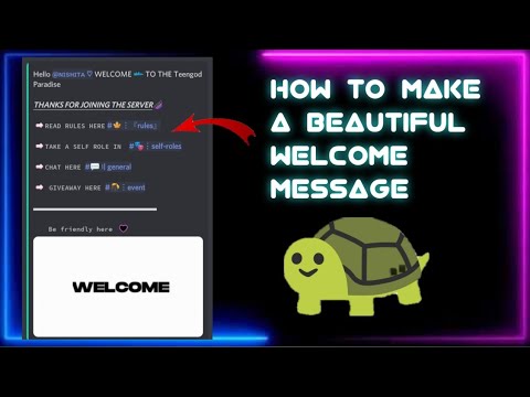 HOW TO MAKE A BEAUTIFUL WELCOME MESSAGE/ DISCORD/ CARL BOT