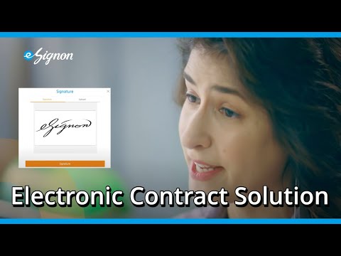 eSignon Cloud Electronic Contract Solution_EN