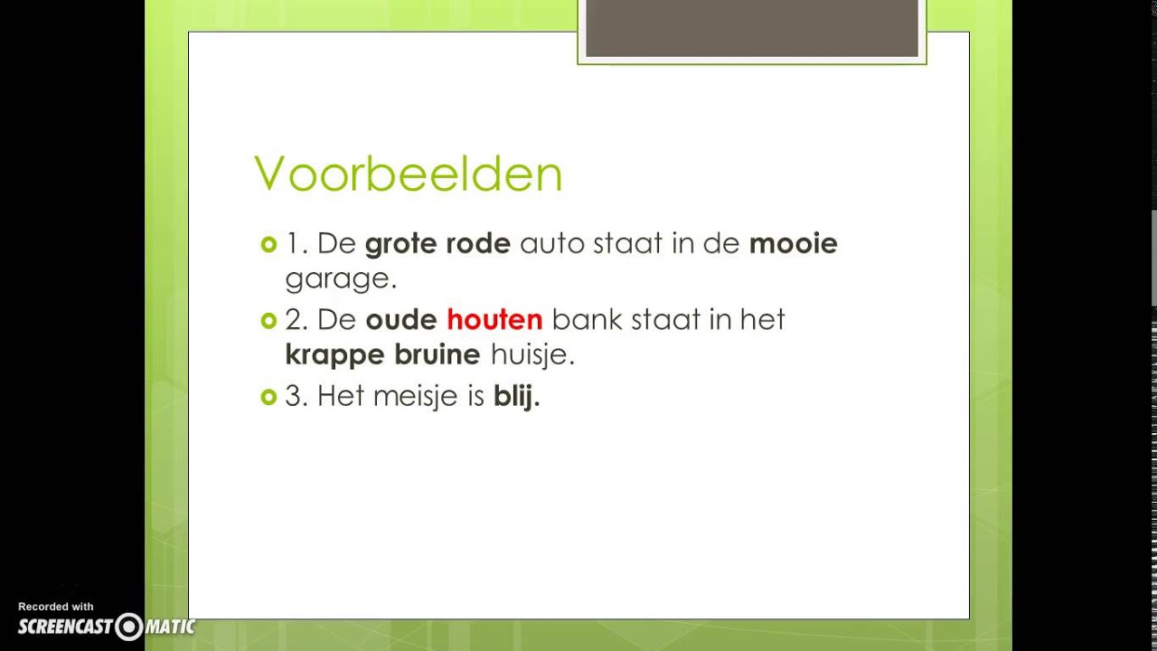 Uitleg woordsoorten: het bijvoeglijk naamwoord