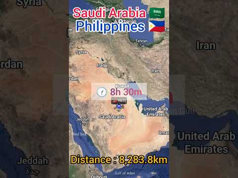 Riyadh to Manila flight Route ✈️ || Saudi Arabia 🇸🇦 to Philippines 🇵🇭 ||