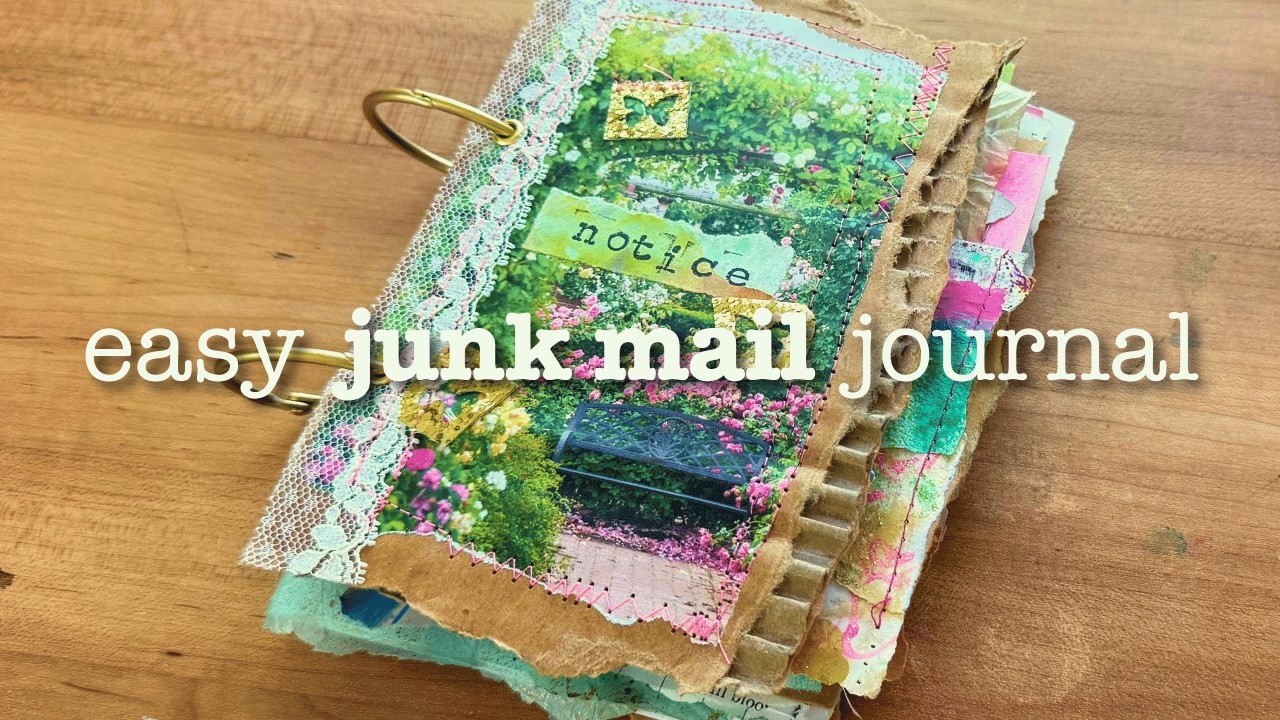 how i made a nature journal with junk mail (beginner friendly!)