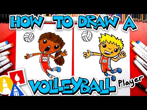 How To Draw A Volleyball Player