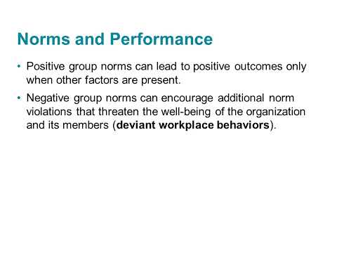 Organizational Psychology - Lecture 10 - Part 4 - Norms and Performance
