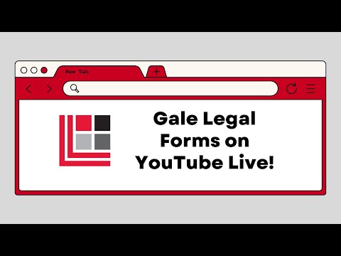 Gale Legal Forms on YouTube Live