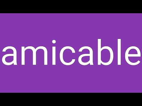 Amicable Definition & Meaning