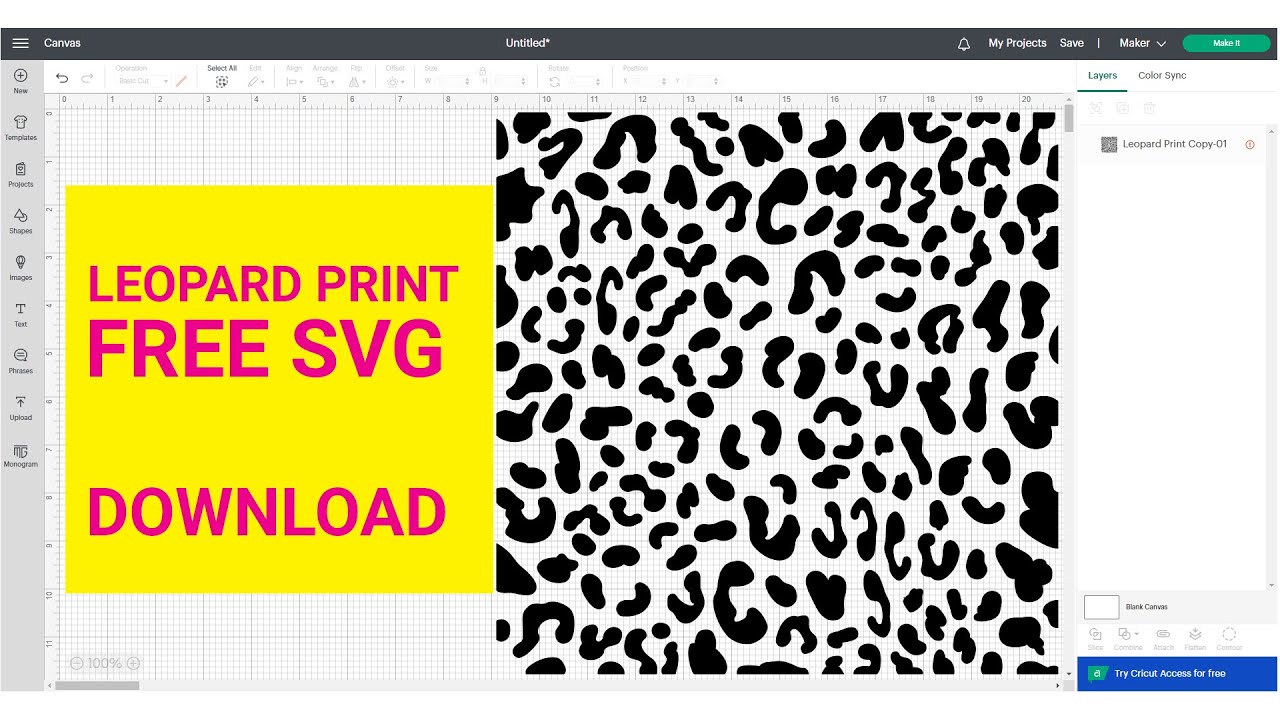 FREE LEOPARD PRINT PATTERN SVG Clipart Instant Download