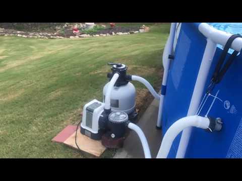 Convert Intex Pool to Krystal Clear Sand Filter...VERY EASY!!!!! Including LED Fountain.