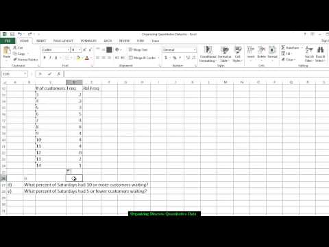 Organizing Discrete Quantitative Data