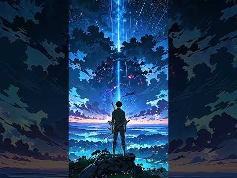 A lone warrior stand at the edge of the world 4k Wallpaper #CosmicAdventure #AnimeEdit #FantasyWorld