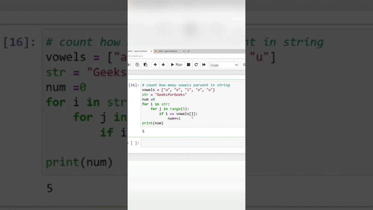 count how many vowels in a string with python