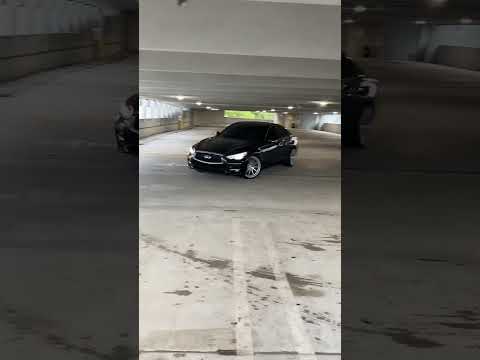Black Infiniti q50 on 20 inch Staggered Niche M147 Rims