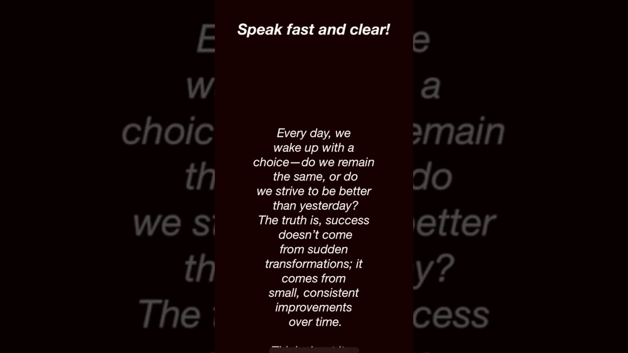 Speak fast and clear #englishreading #englishspeaking #reading #readingchallenge