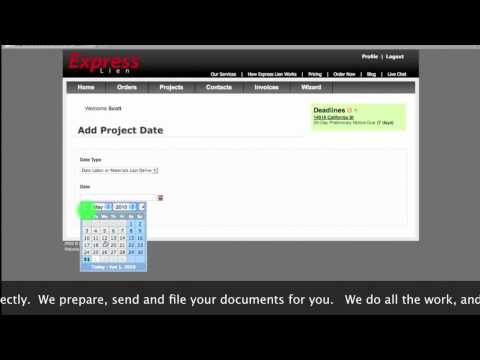 Preliminary Notice and Mechanic Lien Deadline Calculator