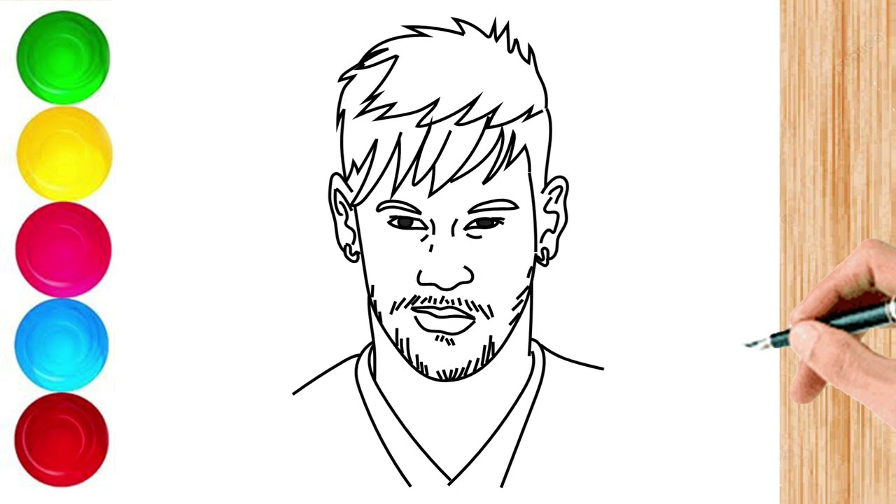 How to Draw Neymar jr Step by Step Easy