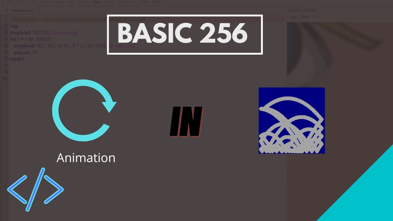 Rotate an image in basic 256 | Blue orbiter