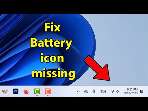 How to add battery icon on taskbar windows 11 / 10