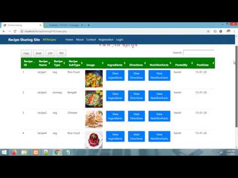 Learn Recipe Sharing Site PHP MYSQLI Bootstrap | By Pankaj Panjwani ...