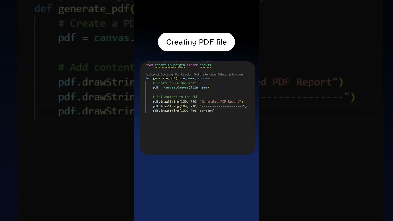 Create PDF Files with Python | Simple PDF Generation Guide #pythonprogramming