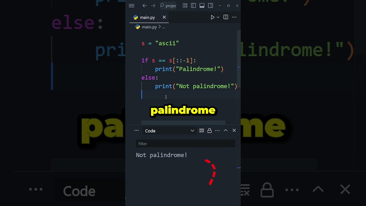 Check Palindromes with Python in 3 Lines! 🔁🐍
