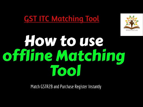 How to Use GST offline Matching utility | GST ITC