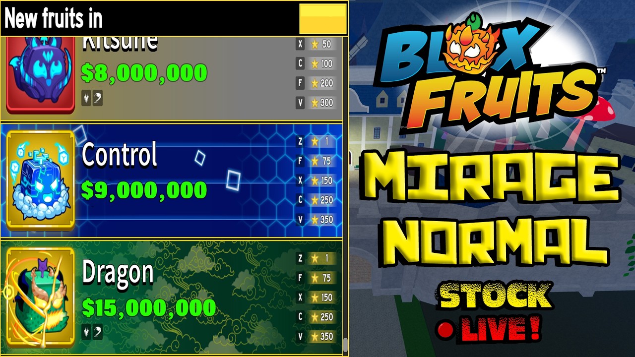 🔴[LIVE] BLOX FRUITS MIRAGE | NORMAL STOCK 24/7!