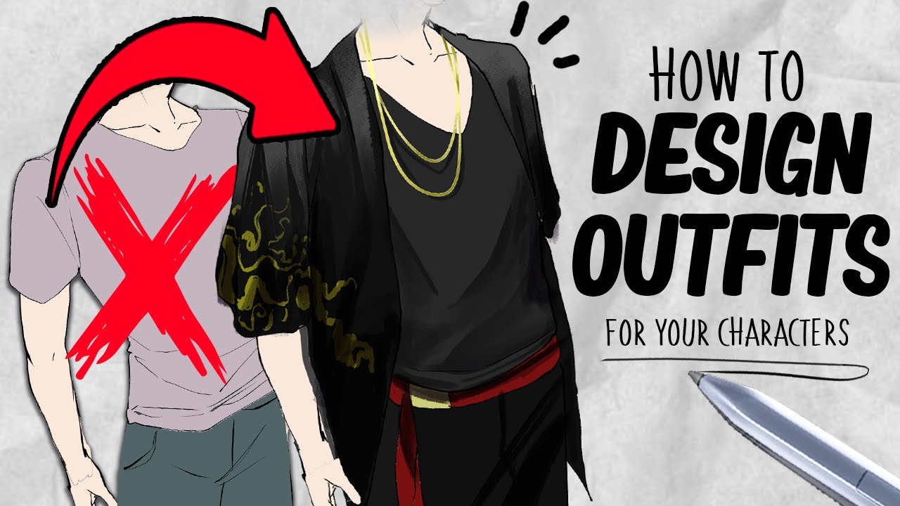 How to design Outfits for characters | Tutorial | DrawlikeaSir