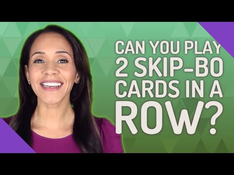 Can you play 2 Skip-Bo cards in a row?