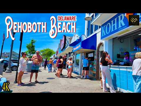 Rehoboth Beach Walk 4K | Boardwalk & Rehoboth Avenue Tour