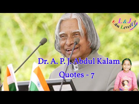 Dr. A.P.J Abdul Kalam Quotes in English with Meaning - 7 | L&J Edu LevelUp