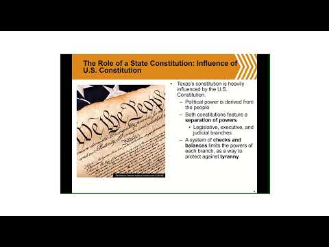 Professor Kinto. Texas Govt. Summer 2025. Overview of Texas Constitution