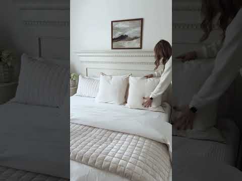 How to style a king size bed! Shop on my Amazon storefront- link on channel homepage. #amazonhome