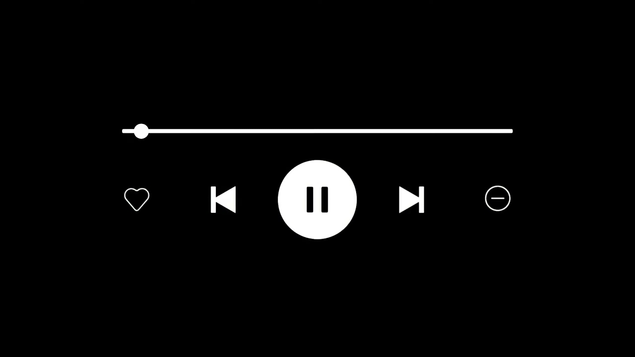 Black Screen Music Player Overlay (4K) • Music Player Overlay Template • Avee Player Template HD