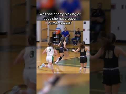 Was she cherry picking? #girlsbasketball