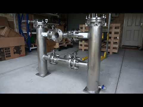 DN80 Duplex Basket Strainer in 316 stainless steel ASME CL150