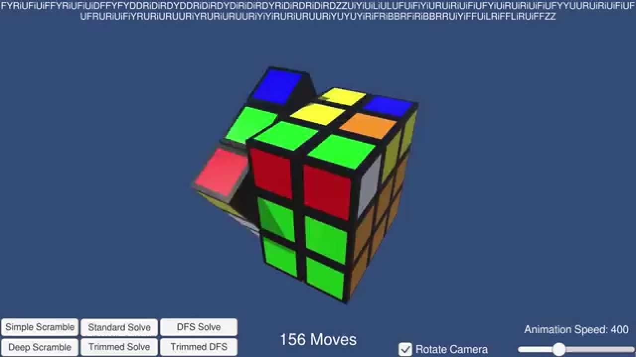 RSolver - A simple Rubik's Cube solver in Unity.