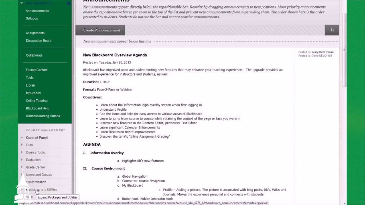 Bulk Deleting Course Information - Blackboard SP 11