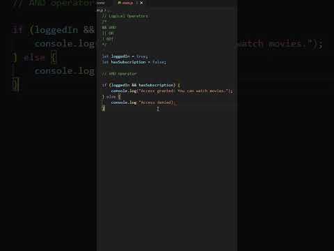 AND operator #javascript #programming #coding