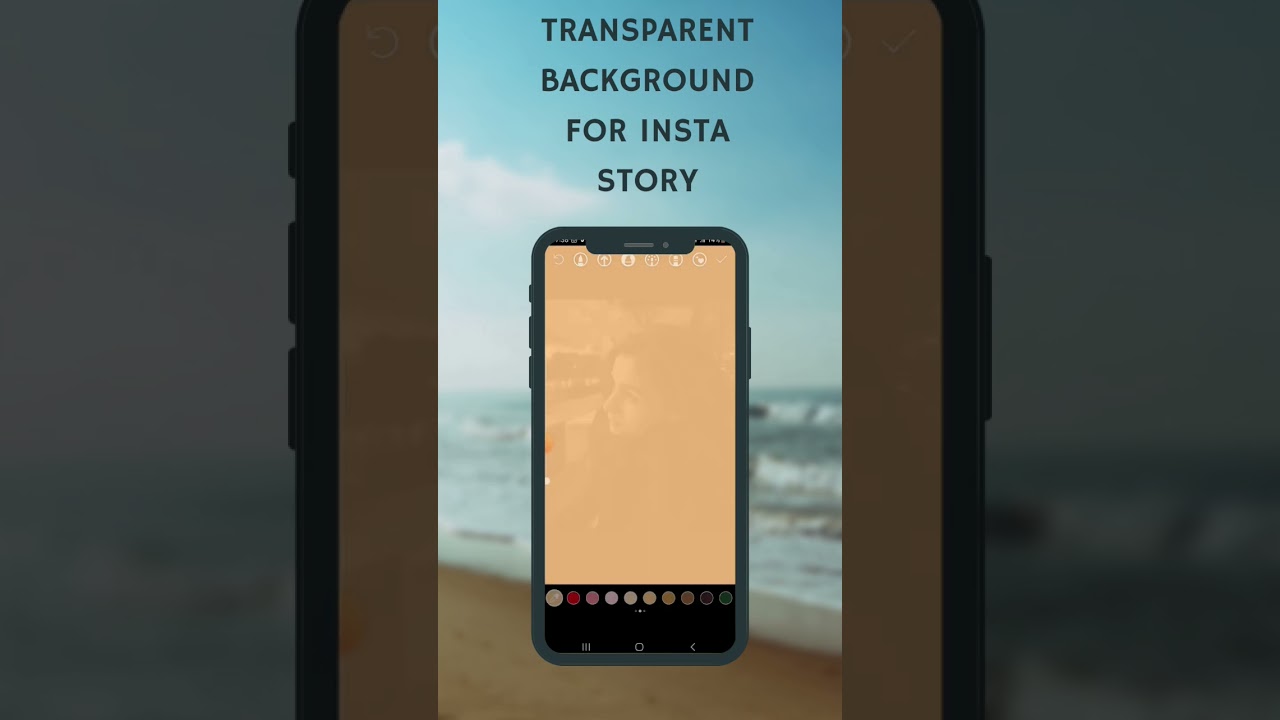 Transparent background for instagram stories.  2023. New update without Text options