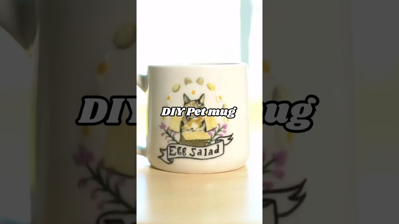 DIY Creations: Handmade Pottery & Custom Pet Mugs! 🐈 #ceramic #pottery