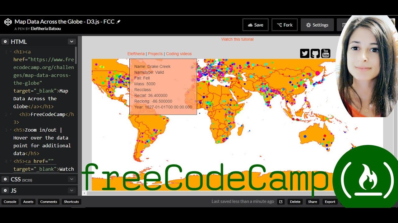 Visualize Data | Map Data Across the Globe - D3.js - FreeCodeCamp