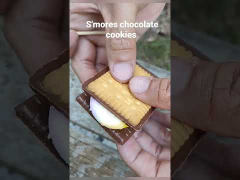 S'mores Marshmallow fluff chocolate cookies #marshmallow#barbecue #food #foodie #shorts #cooking