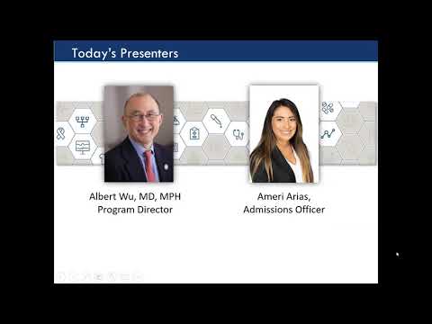October 2020 MAS in Patient Safety and Healthcare Quality Virtual Open House