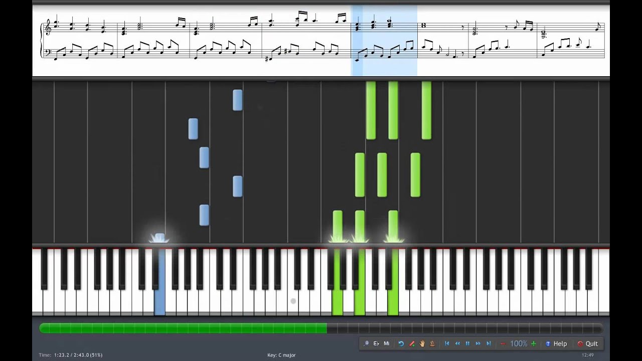 Naruto - Hokage Funeral [Synthesia Piano Midi Tutorial]