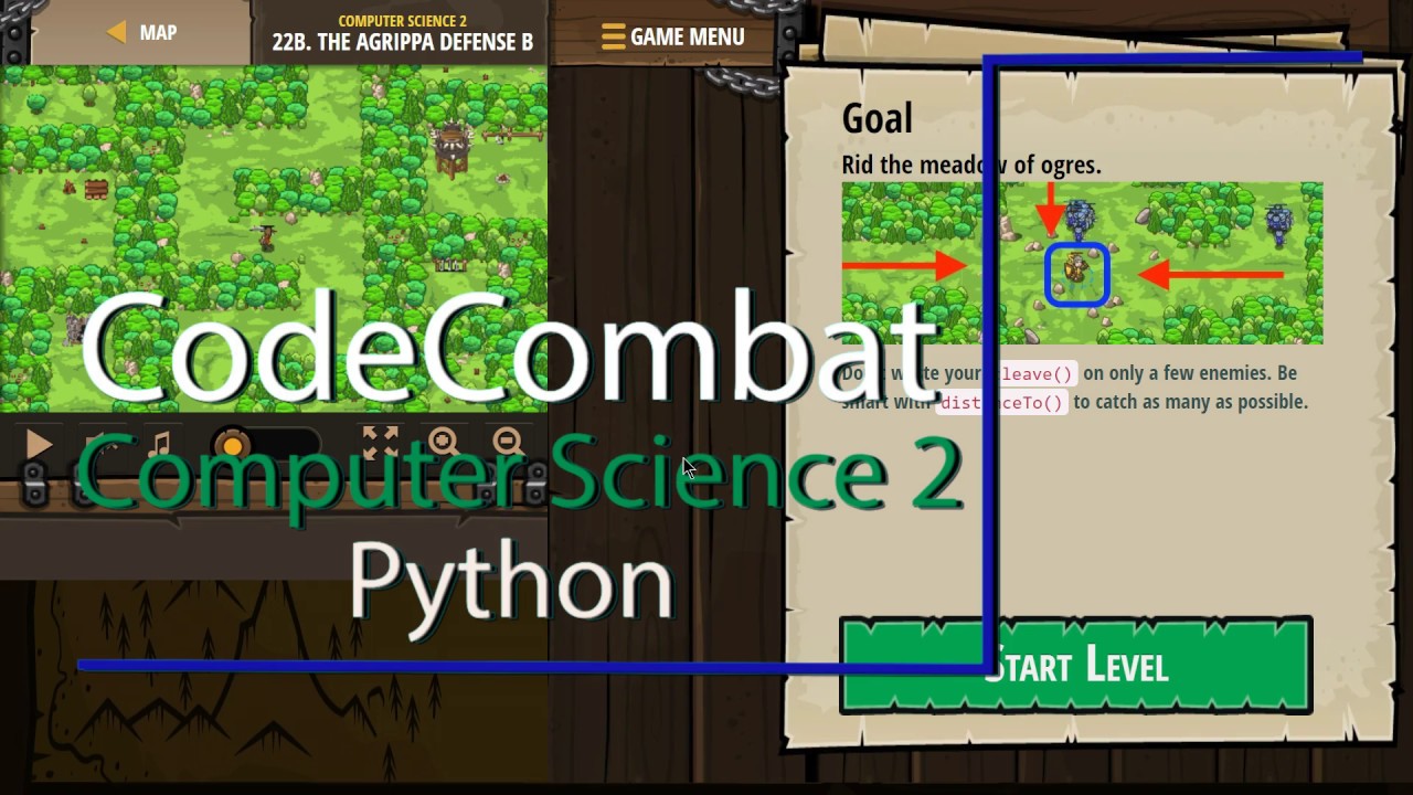 CodeCombat Level 22B Python Computer Science 2 Tutorial with Answers