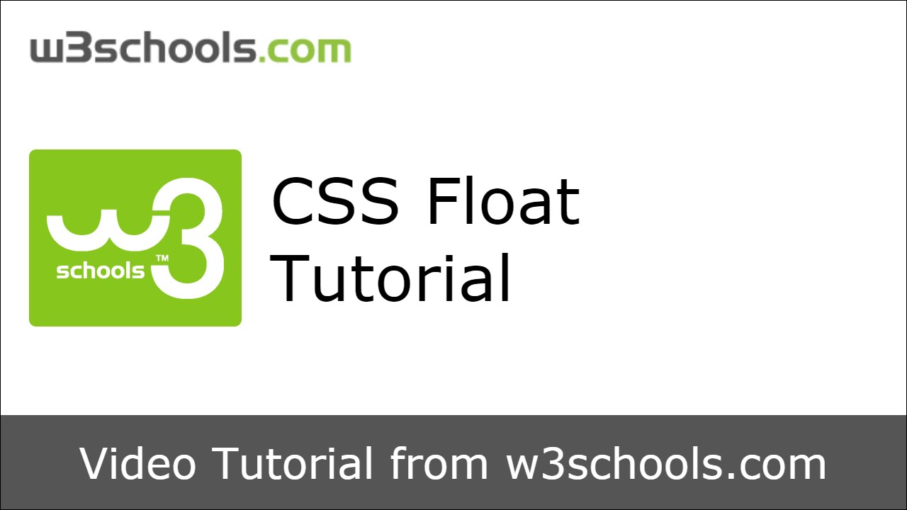 W3Schools CSS Float Tutorial