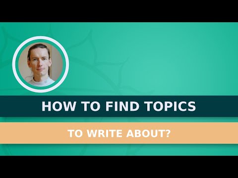 How To Find Topics To Write About (Audio)
