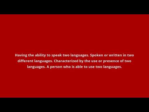 what is the meaning of bilingual