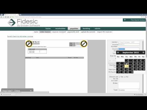 Fidesic Training - Enter AP Invoices Into Fidesic