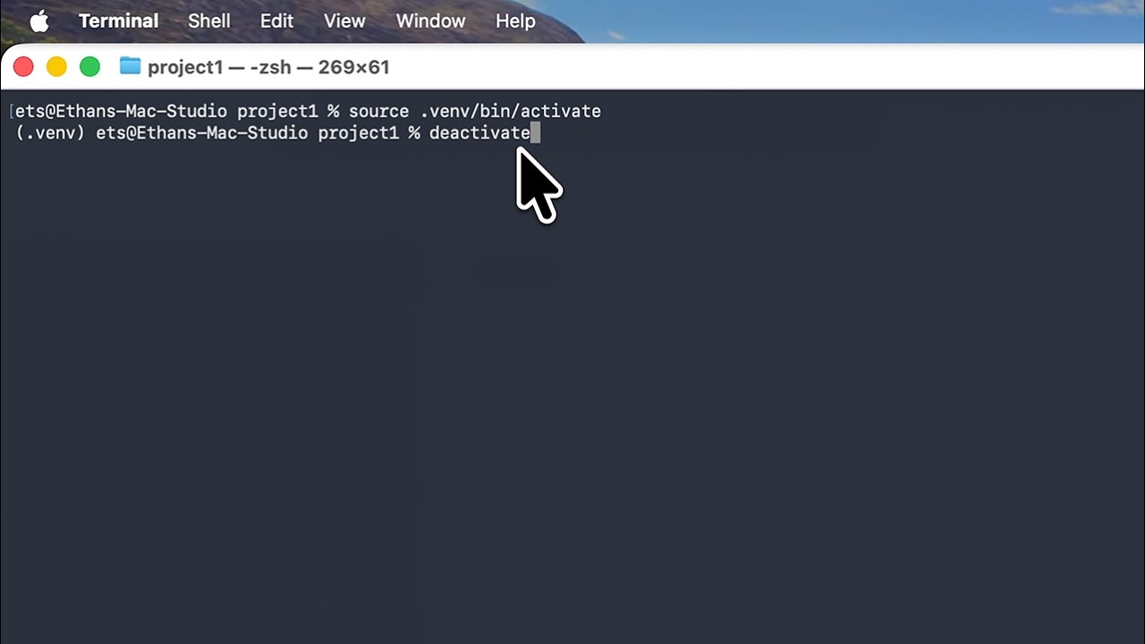 Deactivate Virtualenv Python in Terminal (How to Exit Virtual Environment)