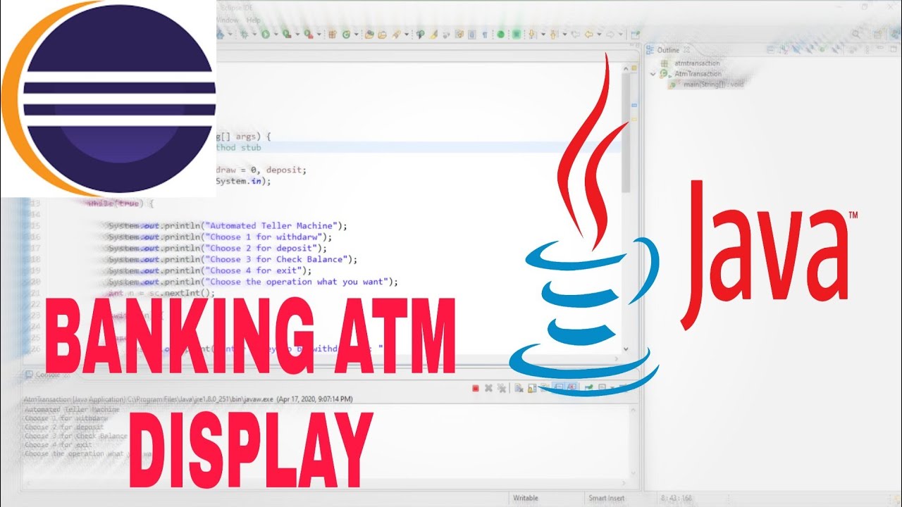 Java Programming : Simple Banking ATM Transaction Tutorial (2020) || Java Tutorial || Anik's TV